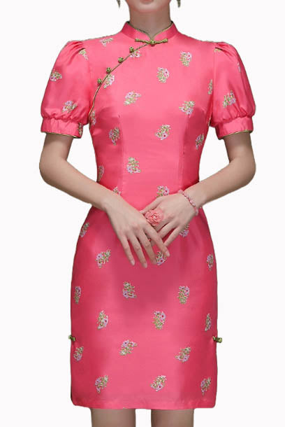 Puffed Sleeves Mini Cheongsam – Frockalicious. UEN.53293216A