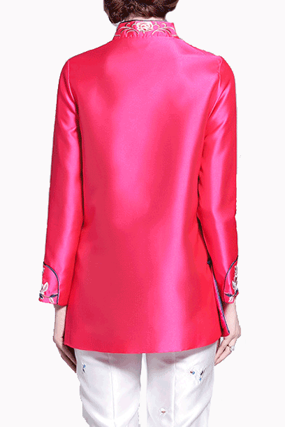 Long Sleeves Embroidered Cheongsam Qipao Tang Top – Frockalicious